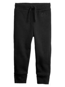 gap baby boys logo pull-on joggers casual pants, true black v2 2, 3-6 months us