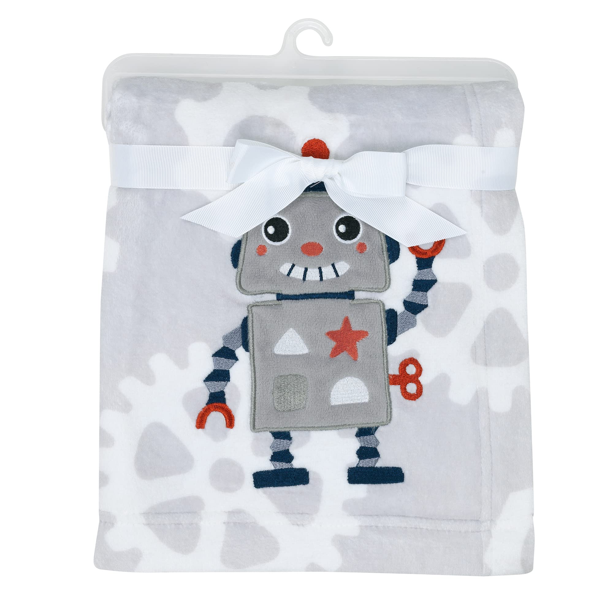 Bedtime Originals Robbie Robot Baby Blanket, Gray