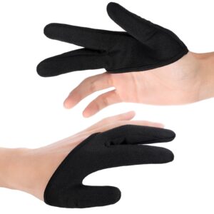 loyim 2 pcs heat resistant gloves for hair styling curling wand glove 3 finger reusable heat gloves dye heat protector glove mittens protection gloves for barber straightening