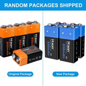 9V Rechargeable Battery Charger Pack, 8-Pack 850mAh 9 Volt Li-ion Batteries & 9v Battery Charger for Alarms,Smoke Detectors, Toys, Flashlights, Guitar, Keyboard,Wireless Microphones & More