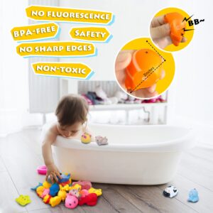 AMINFUN 20 PCS Bath Toys,Rubber Duck Animal,Toddlers Bathtub Toys,Baby Pool Floating Toys,Infant Boy Girl Shower Toys,Party Decoration for Birthday Easter Christmas Party(20-Pack,Random)