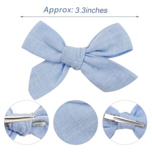 CÉLLOT 40 Pieces Girls Hair Bows Linen Fabric Bows Alligator Clips Hair Accessories for Little Girls Toddlers Kids and Teens