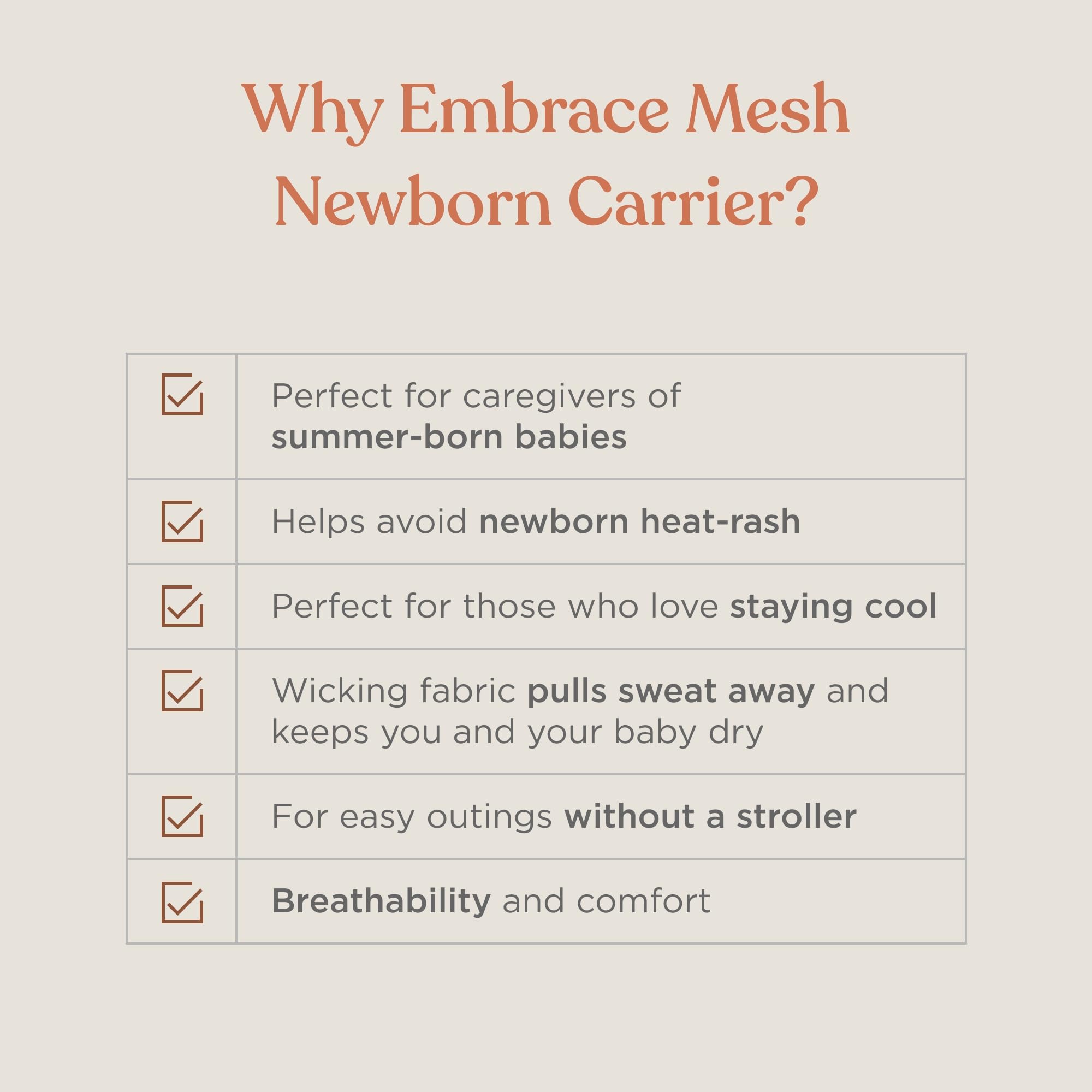 Ergobaby Embrace Cozy Newborn Essentials Baby Carrier Wrap (7-25 Pounds), Soft Air Mesh, Soft Grey