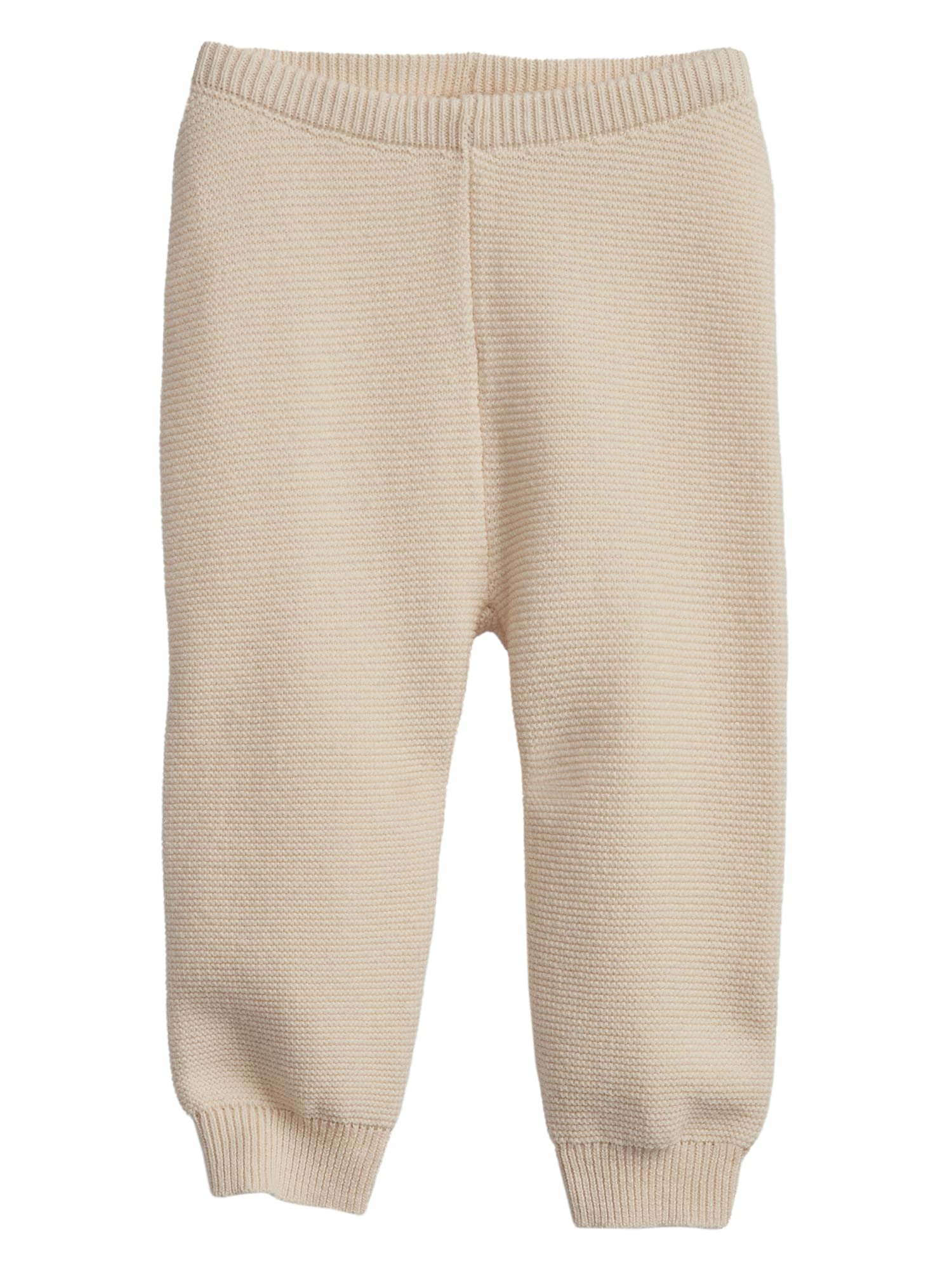 GAP Unisex Baby Bear Garter Pants, French Vanilla, 0-3 Months US