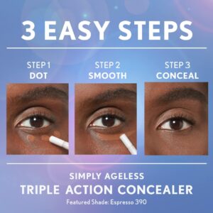 COVERGIRL Simply Ageless Triple Action Concealer, Creamy Natural, Pack of 1