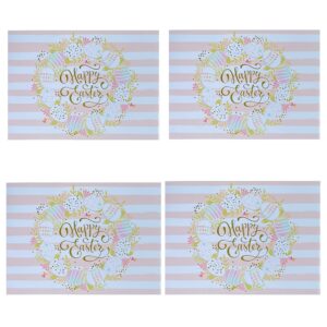 easter foam backed easy clean vinyl placemats - happy easter (happy easter)