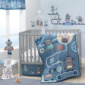 Bedtime Originals Robbie Robot Baby Blanket, Gray