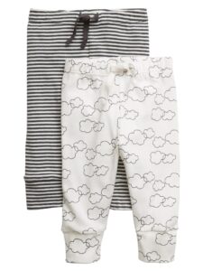 gap unisex baby pull-on pants, new off white, 3-6 months us