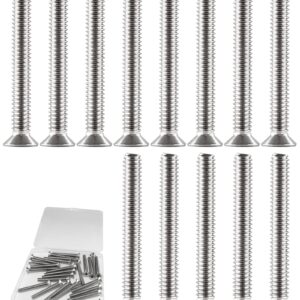 Cionyce 25PC Flat Head Phillips Machine Screws 1/4-20 x 2, 304 Stainless Steel Device Mounting Screws Countersunk Bolt Fastening