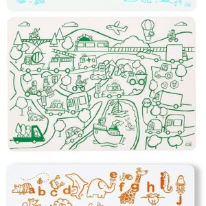 modern-twist 10 x 14 Reusable Coloring Doodle Mats, 100% Food-Grade Silicone, Bundle, Pack of 3