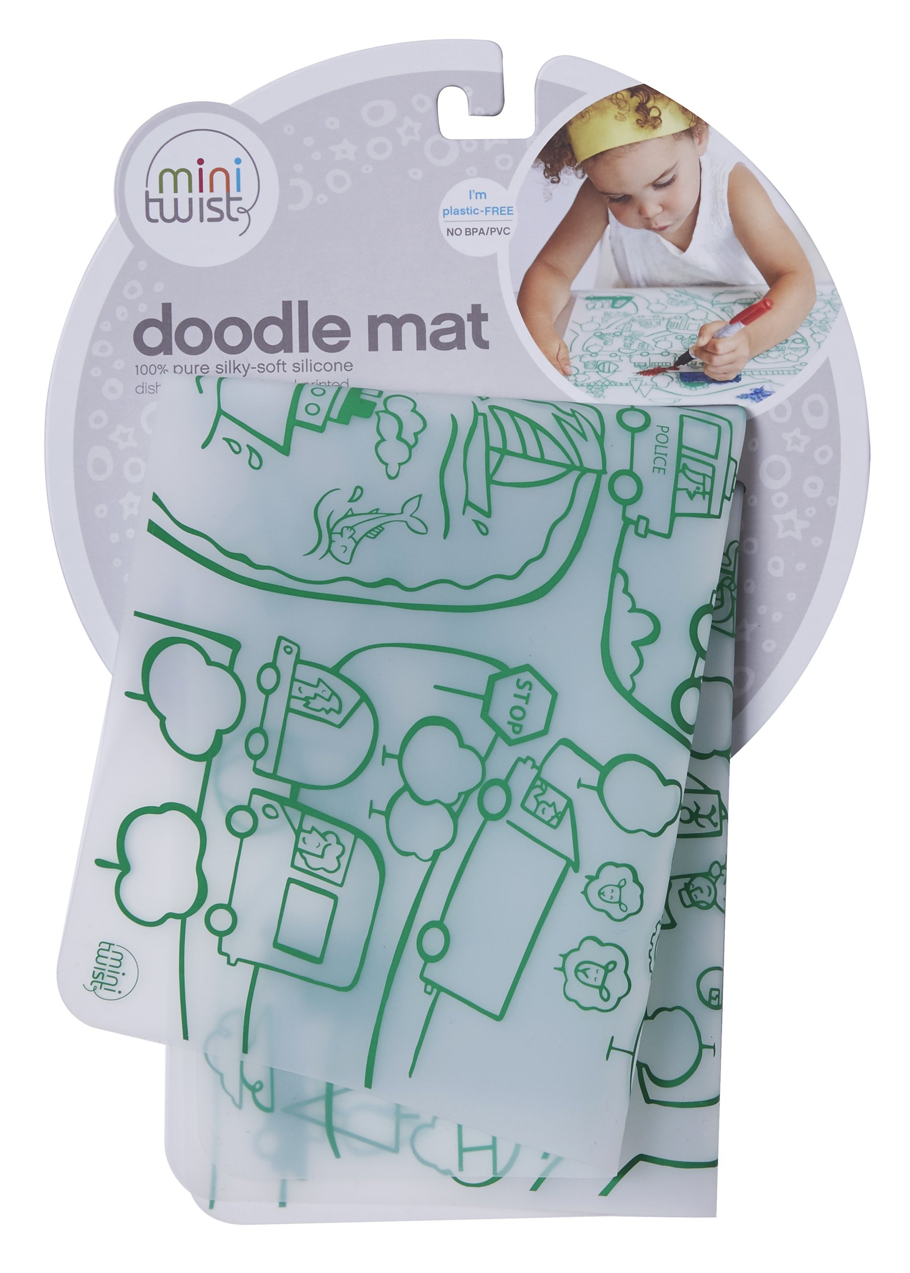 modern-twist 10 x 14 Reusable Coloring Doodle Mats, 100% Food-Grade Silicone, Bundle, Pack of 3