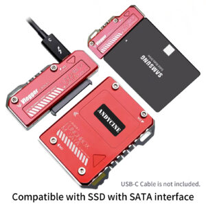 ANDYCINE Lunchbox Reader Interface USB-C to SATA Adapter Compatible with Lunchbox ATOMOS Ninja V SSD Carder