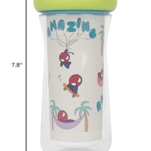 The First Years Marvel Insulated Sippy Cups - Spill Proof Insulated Toddler Cups with Bite-Resistant Hard Spout - 9 Ounces - 2 Count