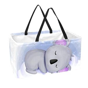 reusable shopping basket koala portable folding picnic grocery bags laundry basket shopping tote bag