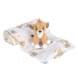 lambs & ivy disney baby lion king simba swaddle blanket & plush toy gift set