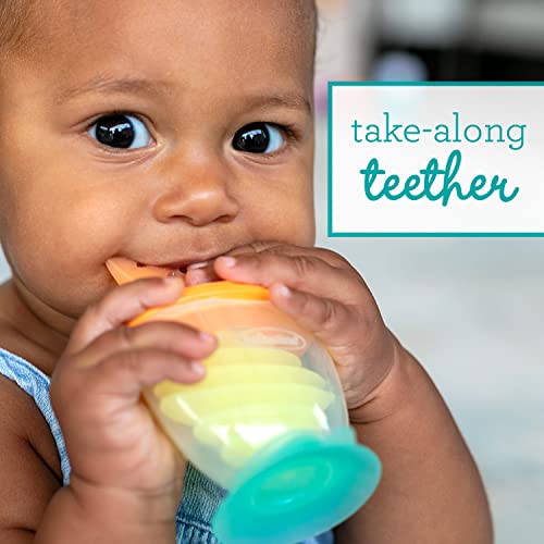 Infantino 3-in-1 Teethe, Taste & Take-Along Teethers - Combo Strawberry & Orange - BPA-Free - Soothe Sore Gums - for Infants 3M+