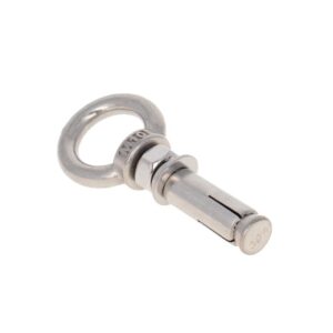 Heyiarbeit M10 x 60 Expansion Eyebolt Eye Nut Screw with Ring 304 Stainless Steel Anchor Raw Bolts 4Pcs