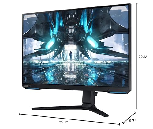 SAMSUNG 28" Odyssey G70A Gaming Computer Monitor, 4K UHD LED Display, HDR 400, 144Hz, G-Sync and FreeSync Premium Support, Front Light Panels, LS28AG700NNXZA, Black (Renewed)