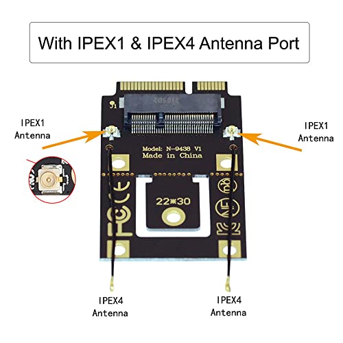 NFHK NGFF M.2 Key-A to Mini PCI-E PCI Express Converter Adapter for 9260 8265 7260 AC Card