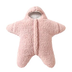 baby warm sleeping stroller blanket soft thick fleece sleeping bag windproof starfish fleece warm snowsuit for 0-6 months boys girls