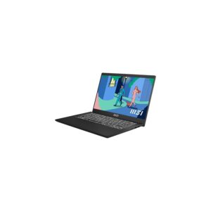 msi modern 14 14" ultra thin & light business laptop: intel core i5-1235u iris xe 8gb 512gb nvme, 180-degree lay-flat, usb type-c w/ pd charging, microsd card reader, win 11 home: black c12m-032