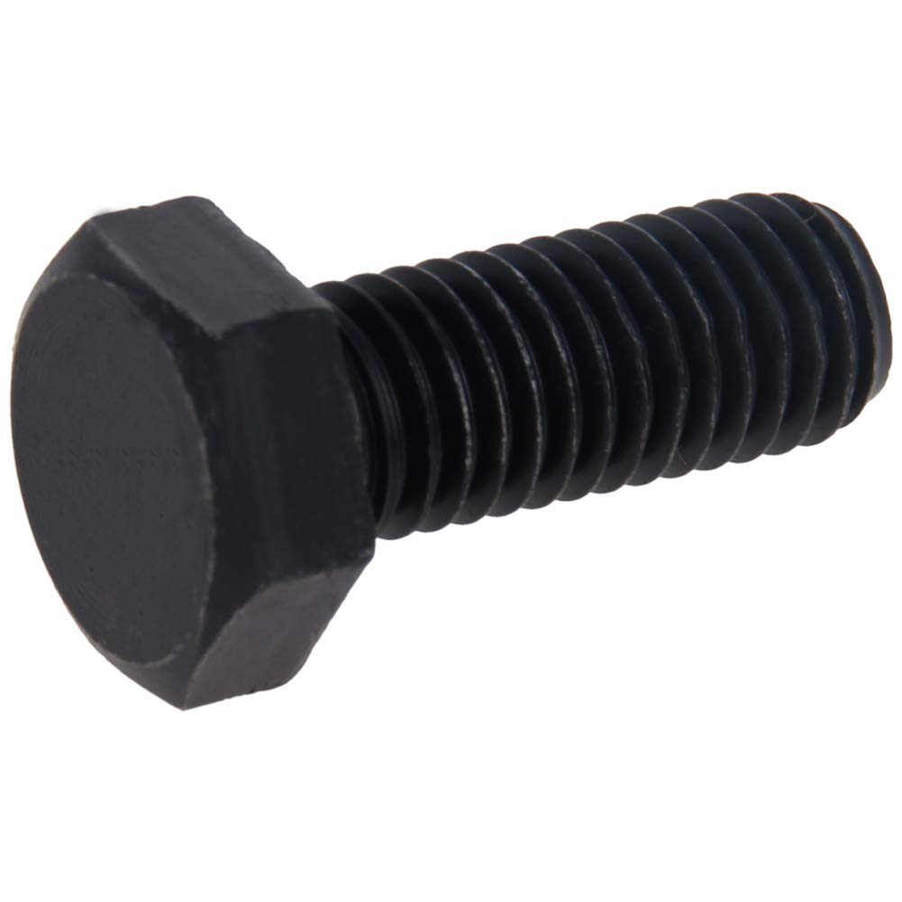 Heyiarbeit M10x25mm Hex Screws Bolts Carbon Steel Fastener Rustproof Metric Fully Threaded Replace Bolt Black 20PCS