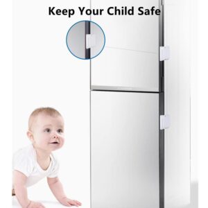 Child Safety Cabinet Locks, 4 Pack Baby Safety Hidden Lock for Cabinets and Drawers and No Drilling, Baby Proofing Latches for Closet, Kid Safety Lock to Keep Your Child Safe at Home