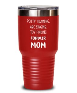 abc tumbler potty training, abc singing, toy finding toddler mom funny gift idea 30oz, red