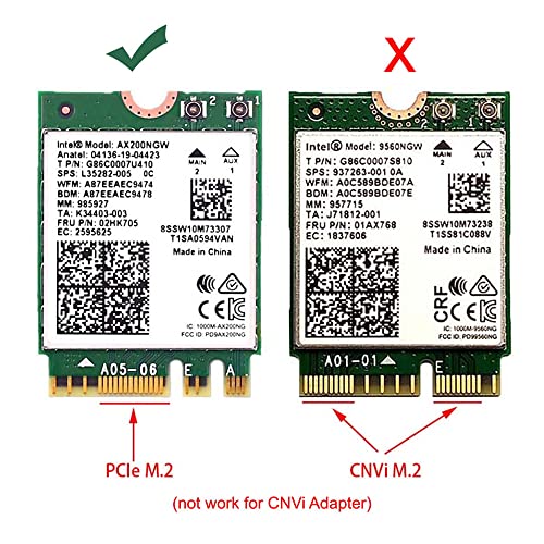 NFHK NGFF M.2 Key-A to Mini PCI-E PCI Express Converter Adapter for 9260 8265 7260 AC Card