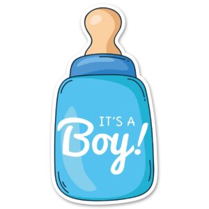 ulazom it's a boy baby shower party invitations gender reveal feeder shaped fill-in invitations with envelopes set of 15 blue baby boy invites cards