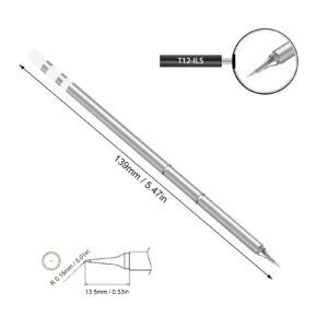 T12 Soldering Iron Tip Solder Bit Welding Head Quick Heating Welder Accessory Part for Soldering(T12-ILS)