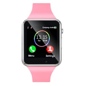 amazqi smart watch with sd card pedometer call text notification music player camera compatible with android and iphone (partial functions) for women