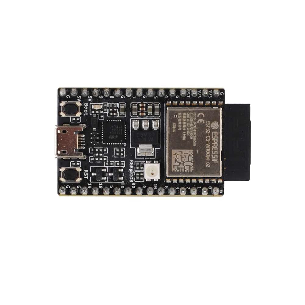 Stemedu ESP32-C3-DevKitC-02 ESP32-C3-WROOM-02 Development Board Module with 4MB SPI Flash WiFi + Bluetooth Core 2-in-1 Microcontroller Processor for Ar-duino IDE