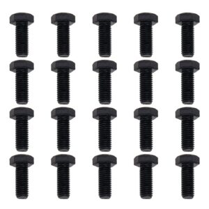 heyiarbeit m10x25mm hex screws bolts carbon steel fastener rustproof metric fully threaded replace bolt black 20pcs