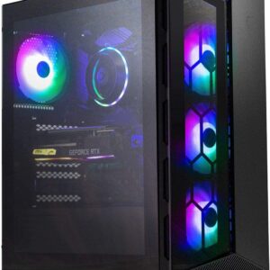 Aegis RS Gaming Desktop Gamer Tower PC, GeForce RTX 3080 Graphics, 8-Core i9 i9-11900KF Up to 5.2 GHz (64GB DDR4 RAM | 4TB SATA SSD | 2TB HDD) Liquid Cooling 750W PSU VR Ready WiFi 6 RGB Lighting W10P