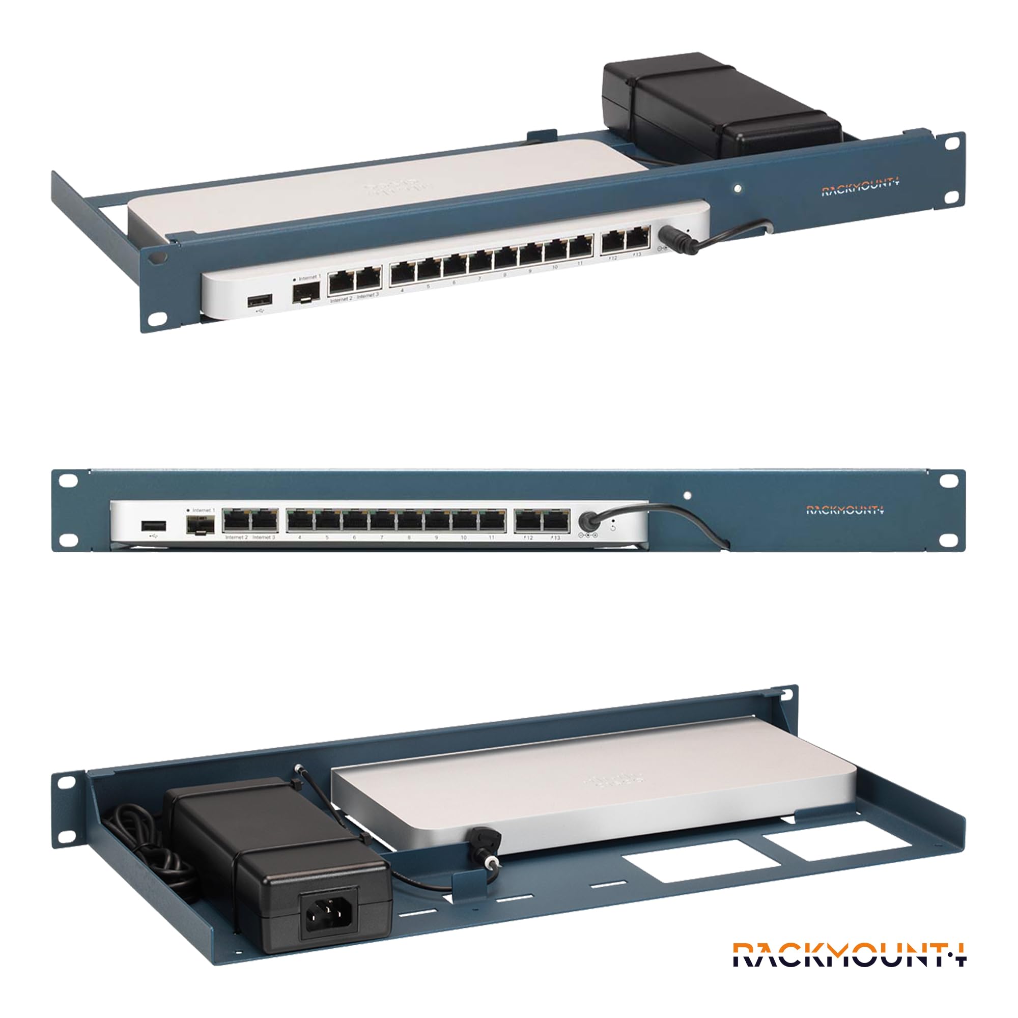 Cisco Meraki Firewall Appliance Rack Mount - 1U Server Rack Shelf with Easy Access Front Network Connections, Properly Vented, Customized 19 Inch Rack - RM-CI-T14 by Rackmount.IT