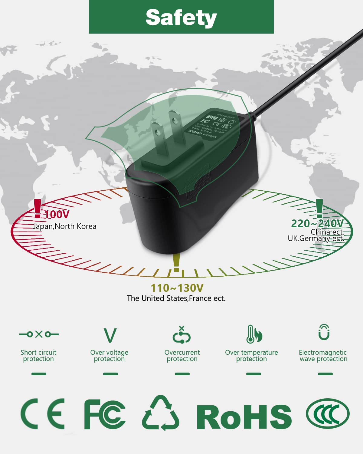 9V AC DC Adapter Charger for DYMO LabelManager 160 LM-160 LM-500TS 100 150 210D 220P 350 LM210D LM-200 LM-150 Rhino 6000 5200 4200 1738976 Handheld Label Maker Printer, JOVNO 9V 1.6A Power Supply