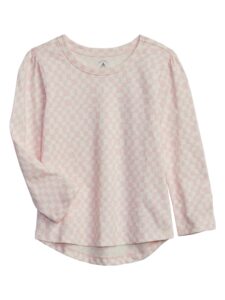 gap baby girls long sleeve tee t shirt, light shell pink, 2t us