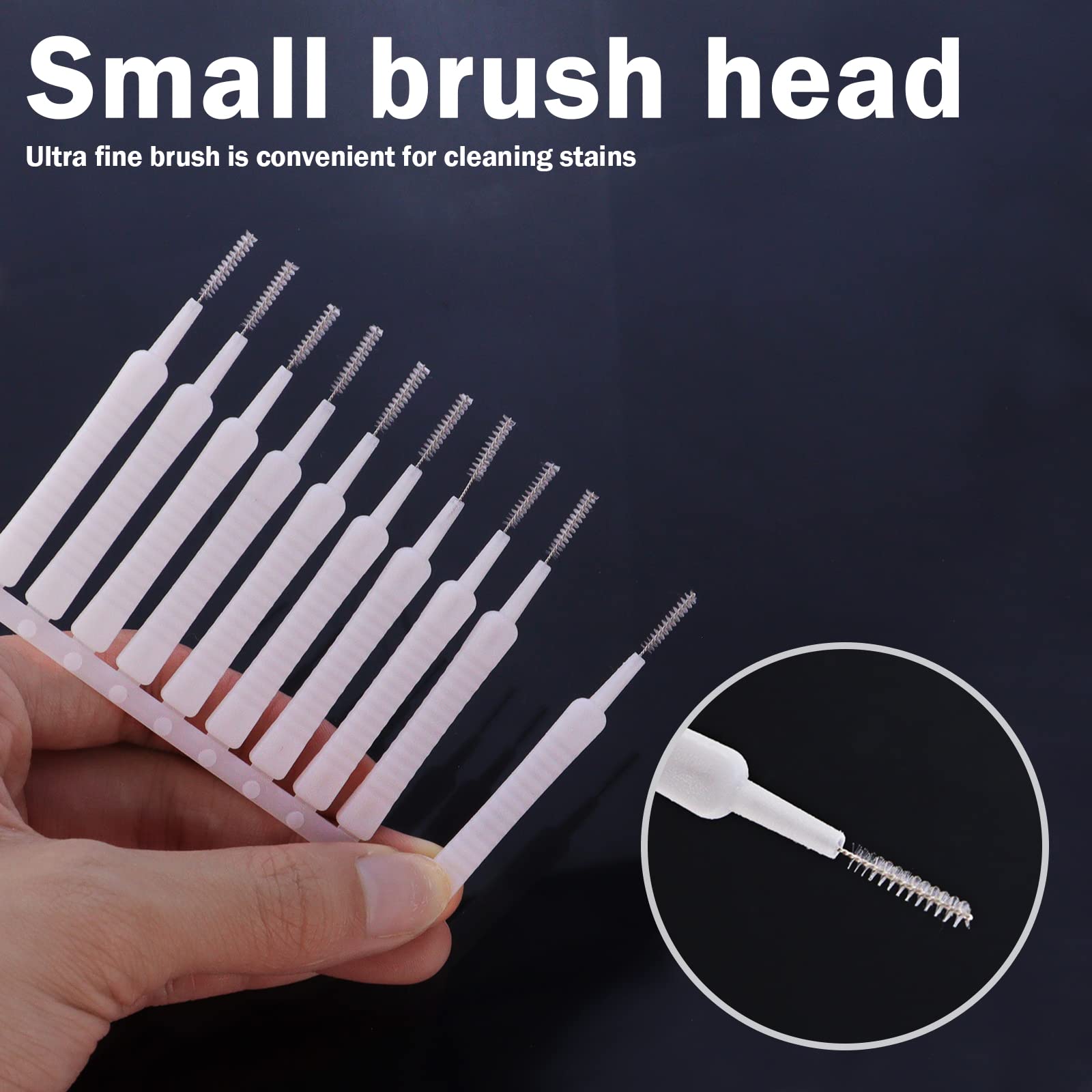 TCOTBE 50 Pieces Anti-Clogging Shower Dredge Brush Shower Nozzle Brush Mini Shower Head Cleaning Brush Pore Crevice Nylon Bristle Crevice Brushes Cleaning Brush for Sprinkler Hole Keyboard Gap