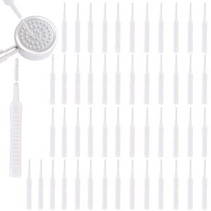 tcotbe 50 pieces anti-clogging shower dredge brush shower nozzle brush mini shower head cleaning brush pore crevice nylon bristle crevice brushes cleaning brush for sprinkler hole keyboard gap