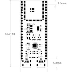 DIYmall ESP32-S3-DevKitC-1 N8R8 ESP32 S3 Development Board ESP32-S3-WROOM-1 Module Integrates Complete Wi-Fi+BT+BLE Functions,8MB Flash+8MB PSRAM