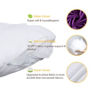 U Shaped Pregnancy Pillow, Full Maternity Body Pillow for Sleeping with Velvet Cover, Support for Back, Hips, Legs, Belly for Pregnant Women, 1.6kg, 46IN, Purple