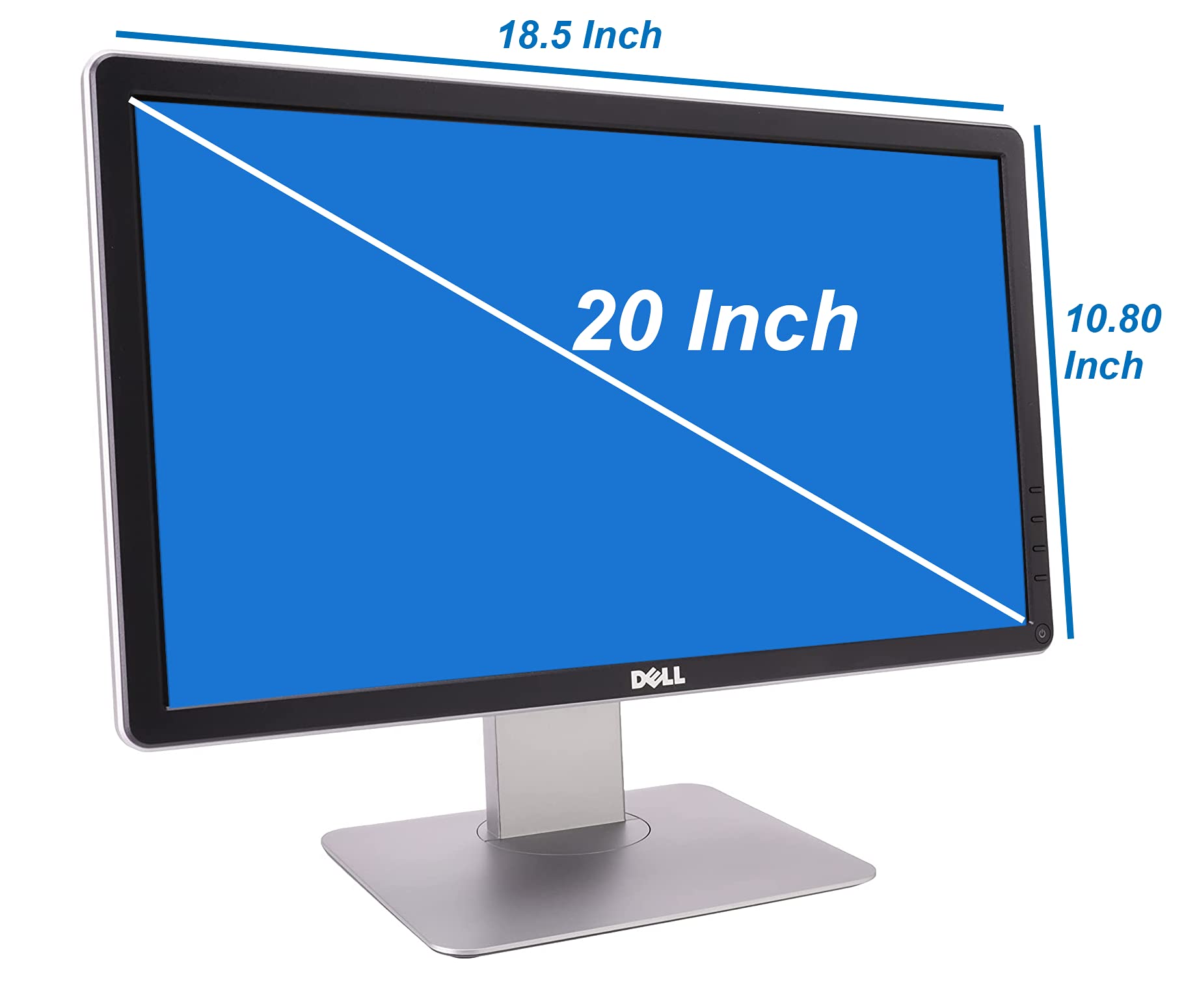 Dell P2016 Widescreen 20 inch LED Monitor, VGA, Display Port, 16.7 Million Colors, 178 Degree Viewing Angle, Built-in USB Hub, HD at 60Hz, 8ms Response time (Renewed)