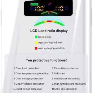 Step Down Transformer 220v to 110v Voltage Converter 2000w, No Noise, Ten Protection Functions, Suit for Juicer, Toaster, Chocolate Machine and Other US Appliances Used in Europe