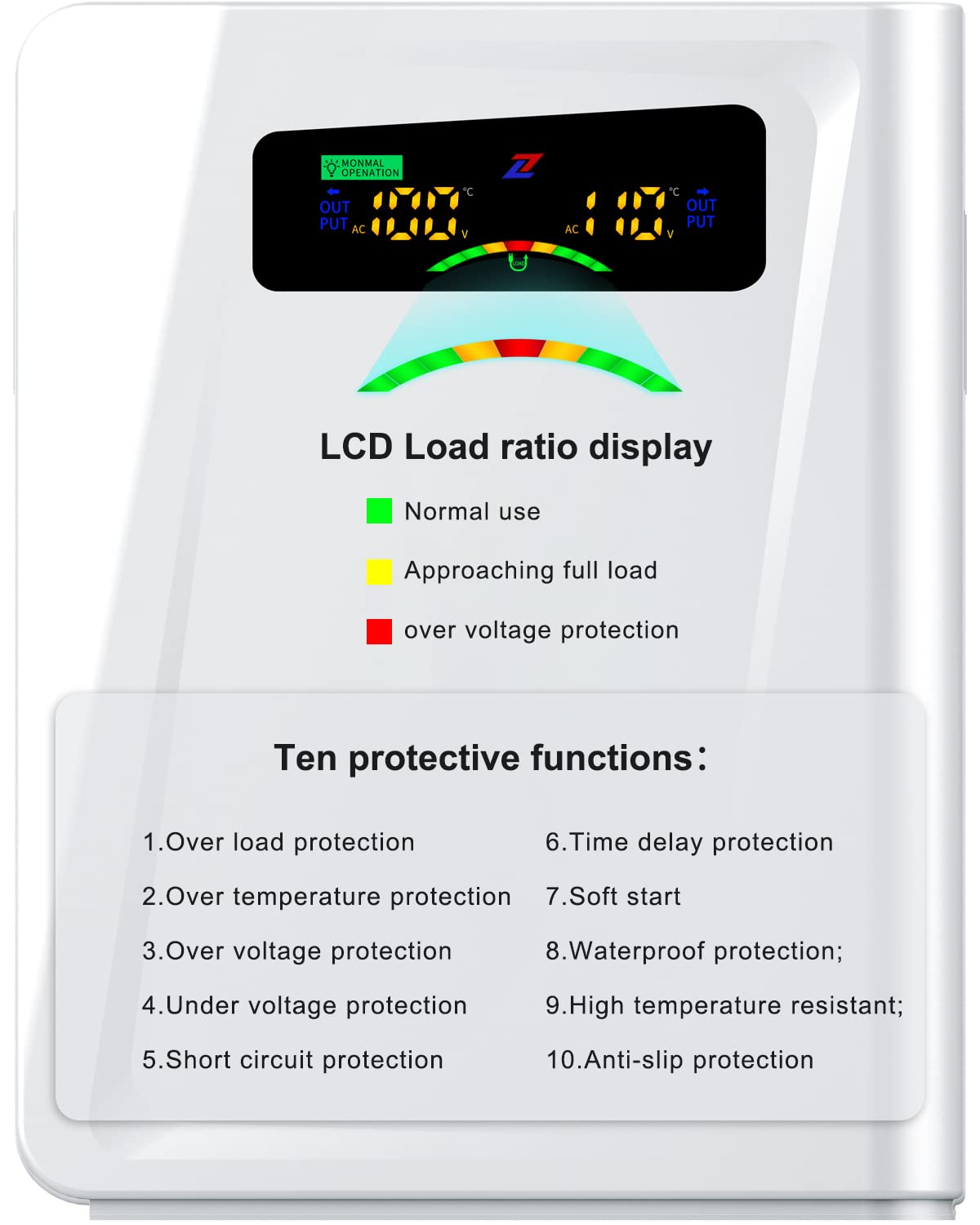 Step Down Transformer 220v to 110v Voltage Converter 2000w, No Noise, Ten Protection Functions, Suit for Juicer, Toaster, Chocolate Machine and Other US Appliances Used in Europe