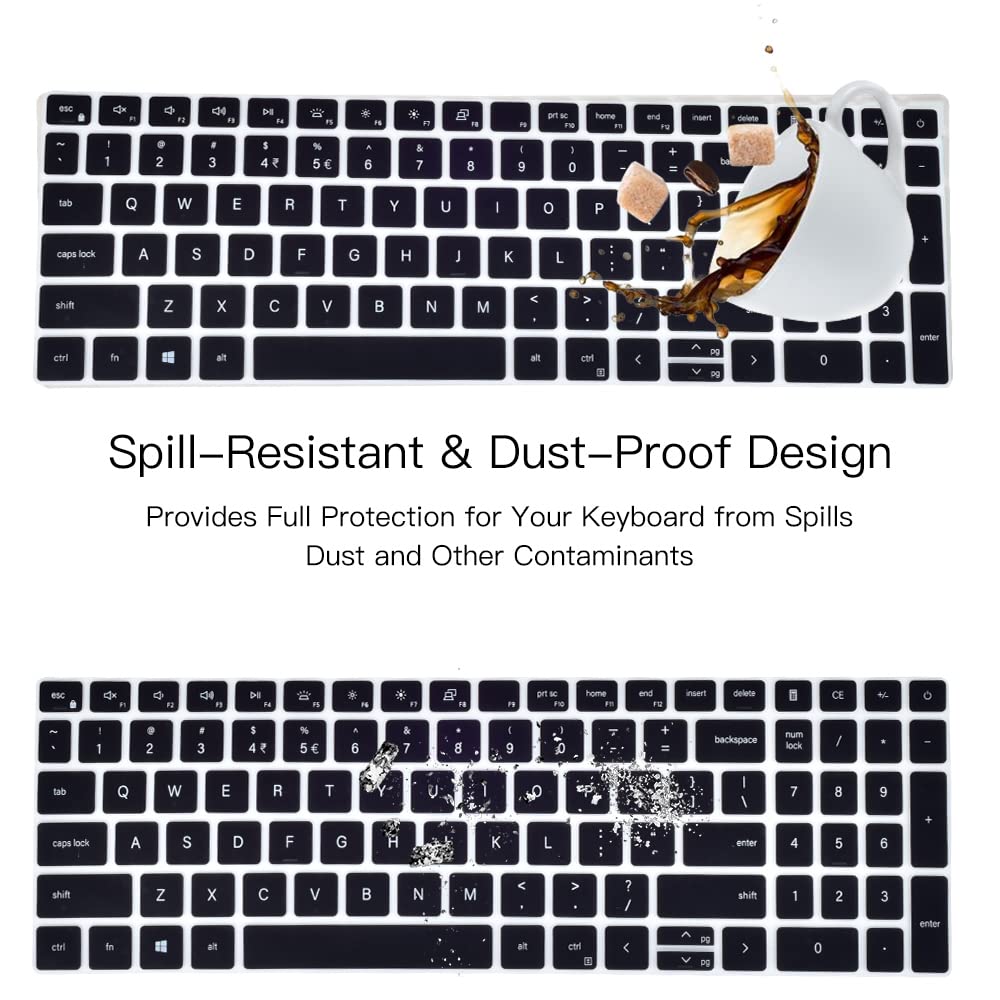 Keyboard Cover for 2022 2021 Dell Inspiron 15 5510 5515 5518 7510 3510 3511 3515 3525 3520 3530 3535, Dell Vostro 15 5000 3510 5510 5515, Dell Latitude 3520 Laptop Keyboard Cover Skin, Clear