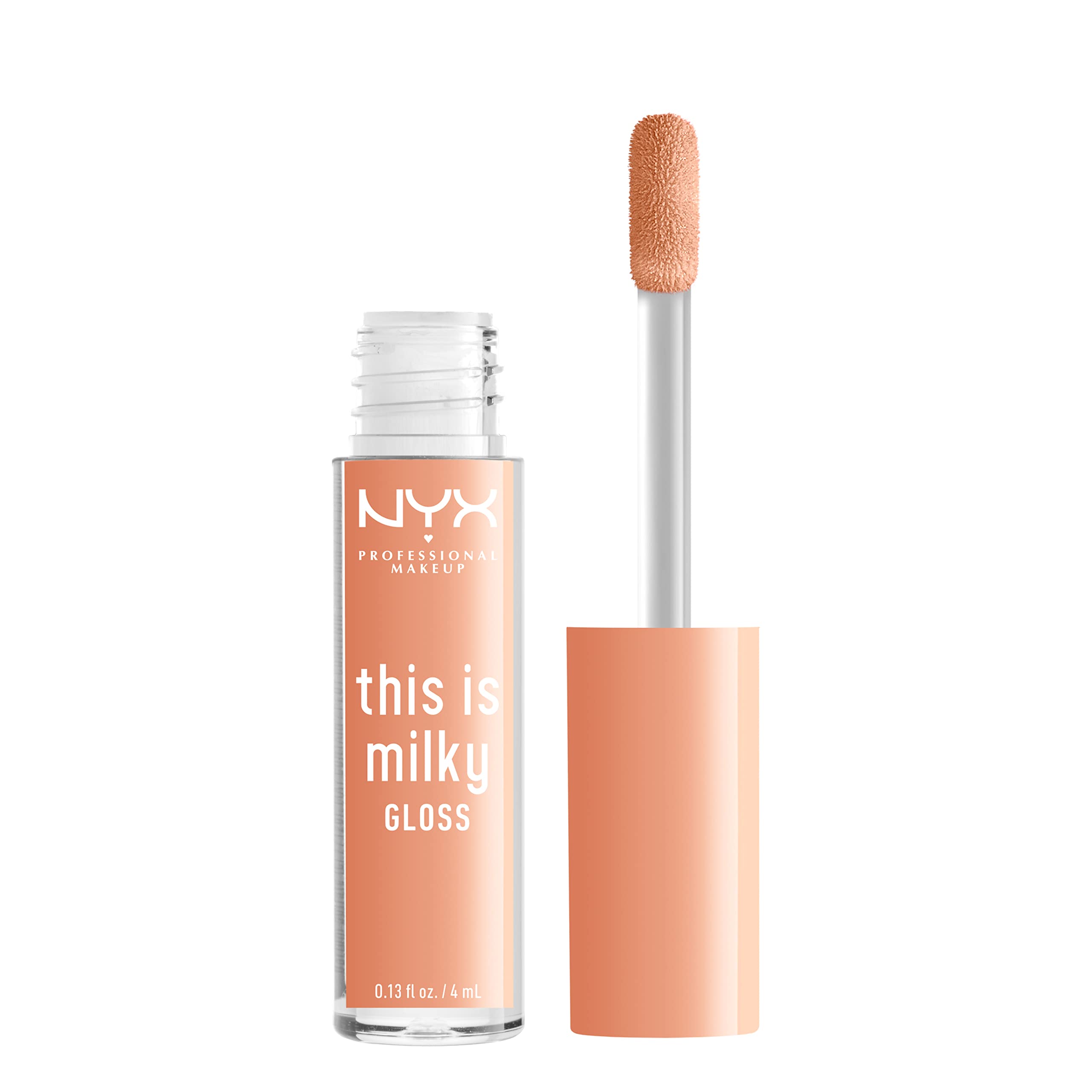 NYX PROFESSIONAL MAKEUP This Is Milky Gloss, Vegan Lip Gloss, 12 Hour Hydration - Milk & Hunny (Sheer Light Honey)