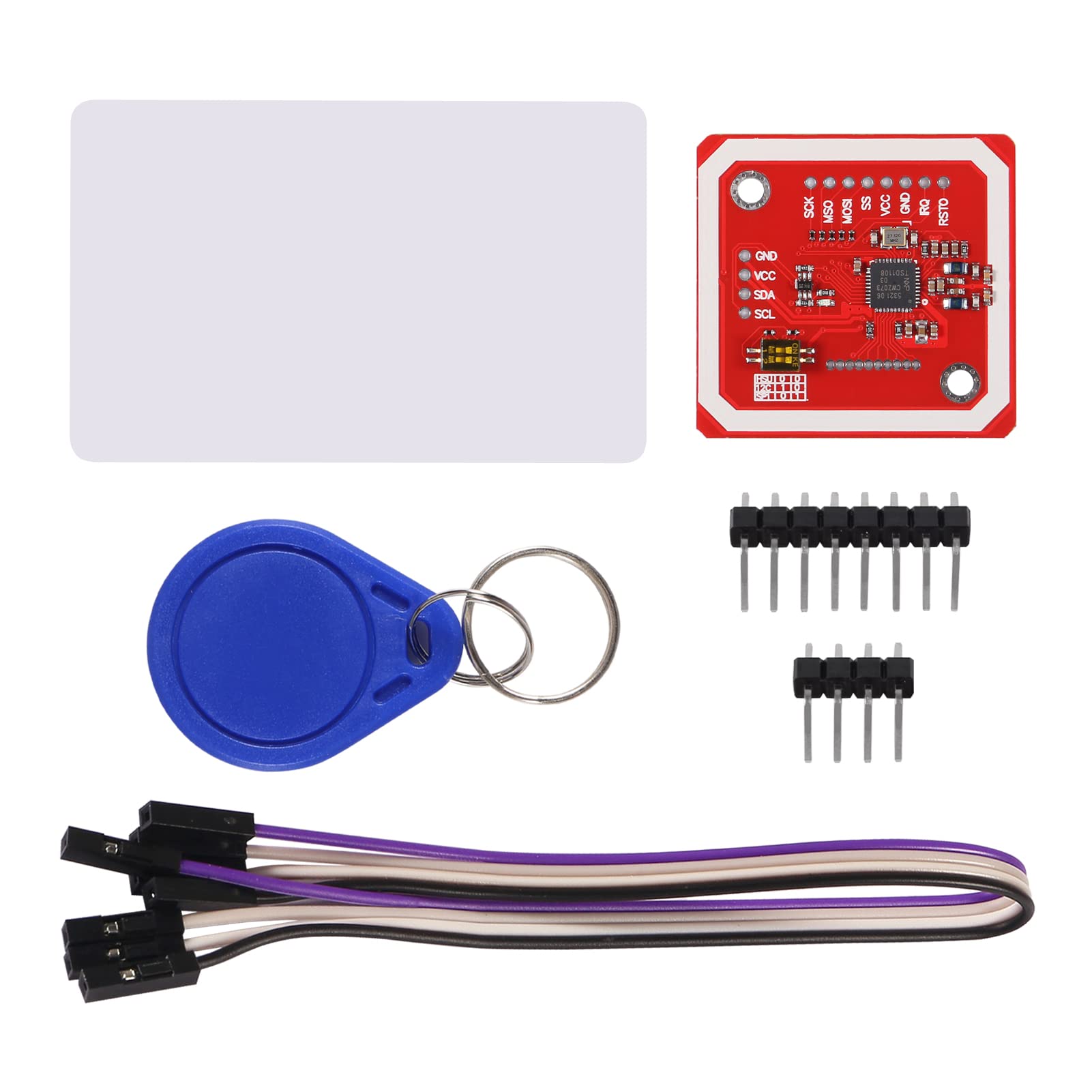 ALMOCN 3PCS PN532 NFC NXP RFID Module V3 Kit Near Field Communication Reader Module Kit I2C SPI HSU with S50 White Card Key Card for Arduino Raspberry Pi DIY Smart Phone Android Phone