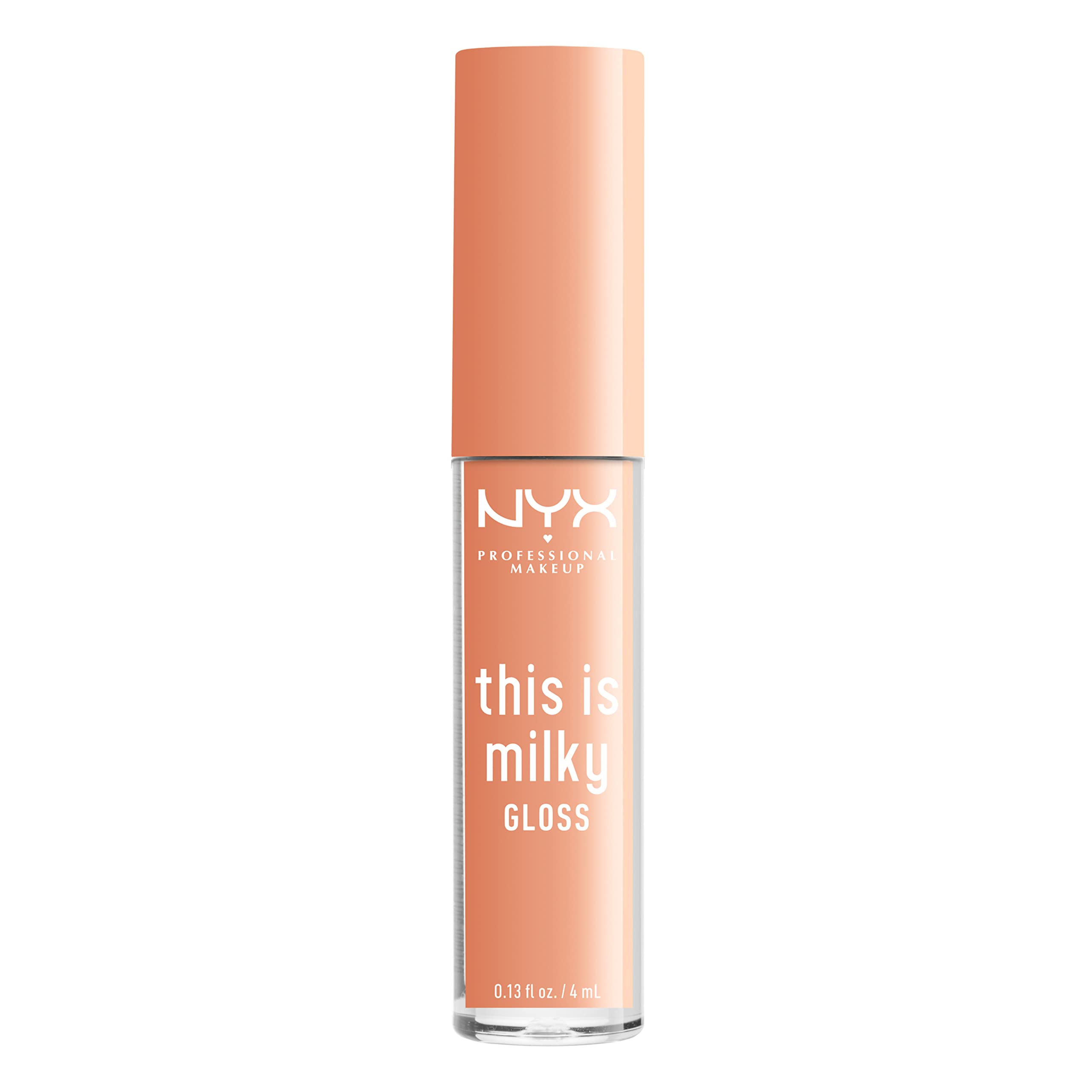 NYX PROFESSIONAL MAKEUP This Is Milky Gloss, Vegan Lip Gloss, 12 Hour Hydration - Milk & Hunny (Sheer Light Honey)