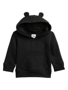 gap baby boys logo pullover hoodie hooded sweatshirt, true black v2 2, 18-24 months us